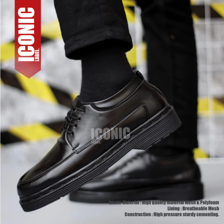Docmart Shoes Men's Formal Loafers Full Black | Shopee Malaysia