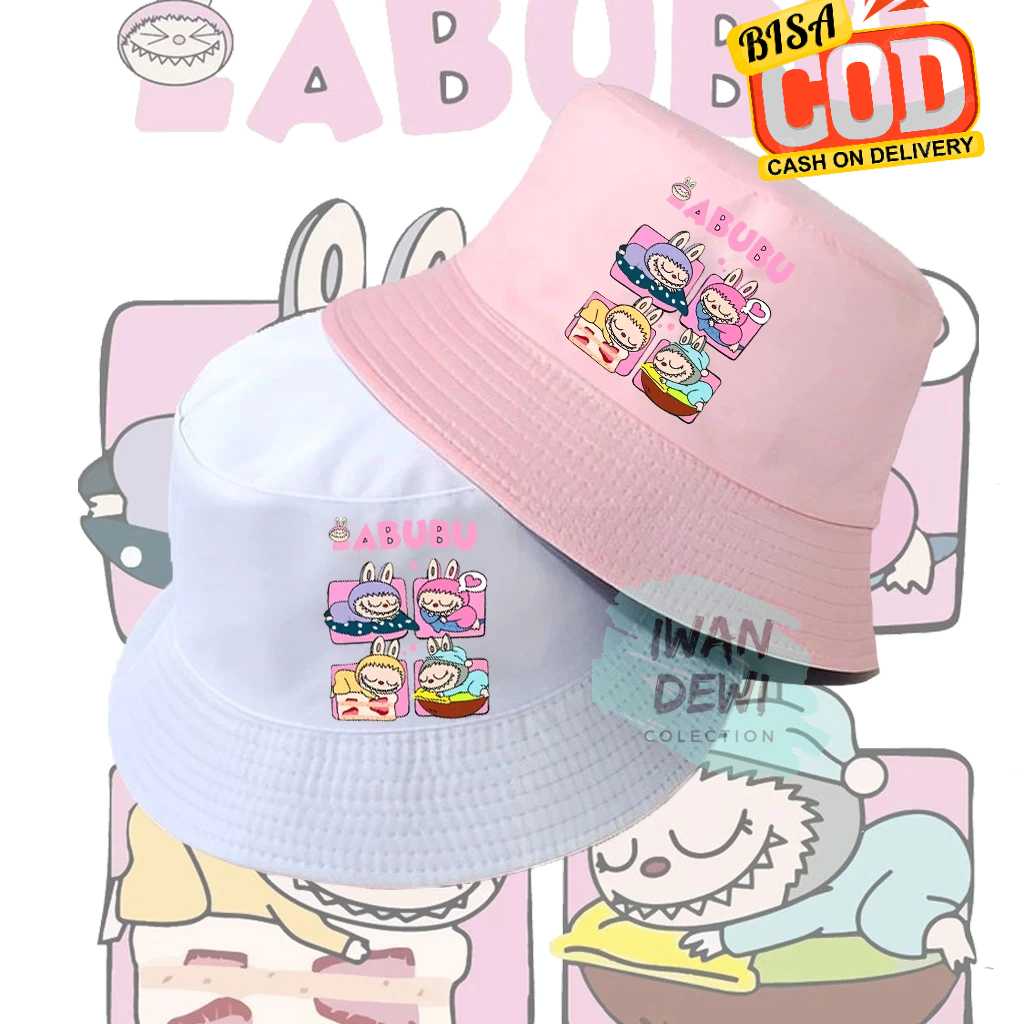 Cute Labubu Girls Bucket Hat Ages 3-10 Years | Shopee Malaysia