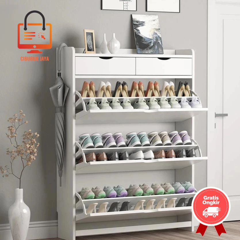 KAYU Cibubur JAYA SHOE CABINET SHOE CABINET RACK MULTILAYER Closed SHOE ...