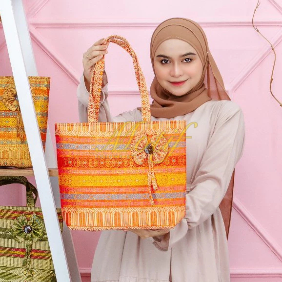 Songket Batik Women's Tote Bag, Study Mother's Bag | Shopee Malaysia