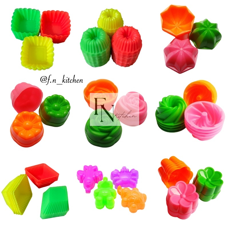 MAWAR 36pcs | Plastic Steamed Sponge Mold/PUTU AYU Round/Small Rose ...