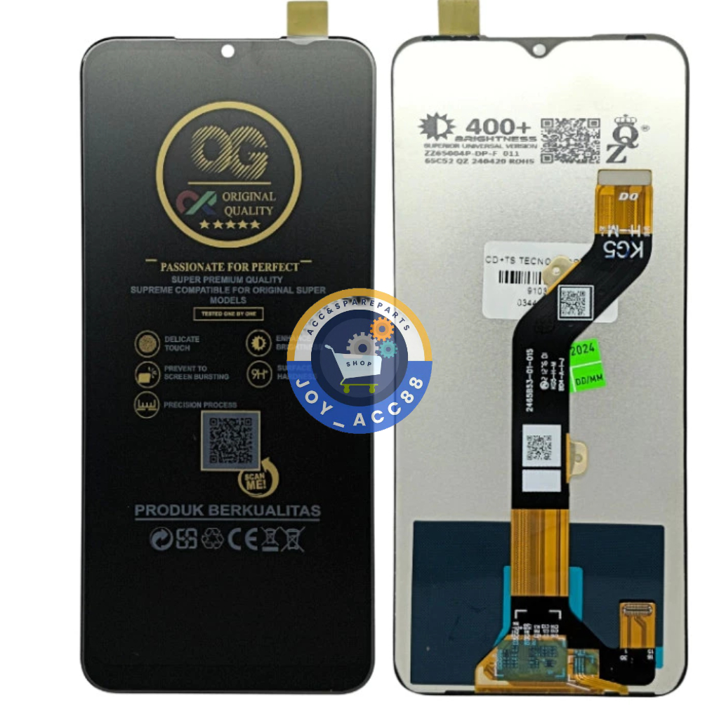 LCD FULLSET TECHNO SPARK GO 2022 | KG5 | KG5H | KG5M | TECHNO POP 5 LTE ...