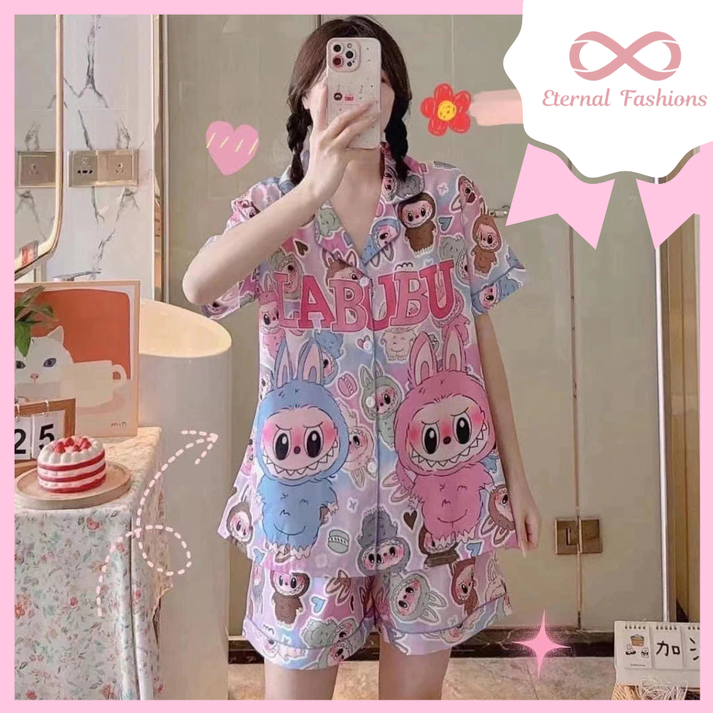 Eternalfashions Pajamas Labubu | Imported Labubu Adult Sleepwear ...