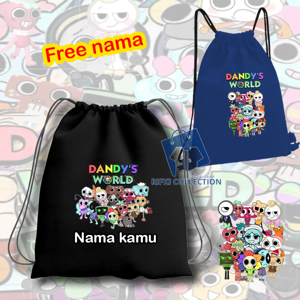 Dandys World Roblox Children's Drawstring Bag | Funny Bags for School ...