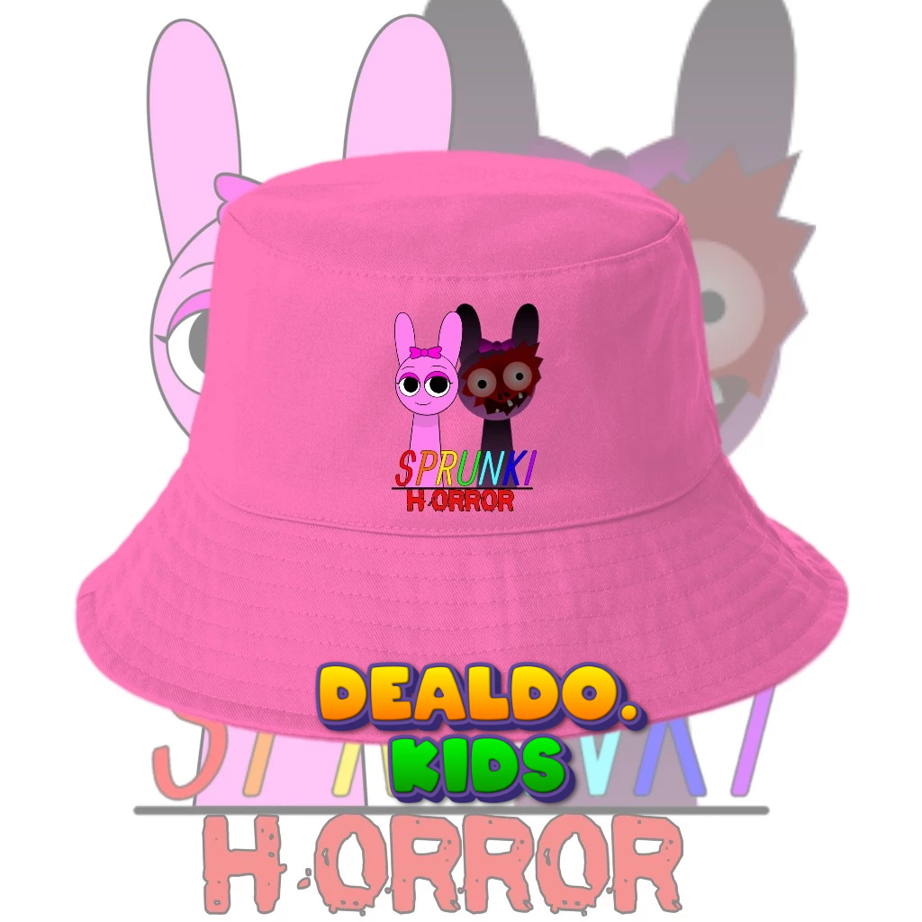 Sprunki Incredibox Horror Children's Bucket Hat pink | Cute Outdoor ...