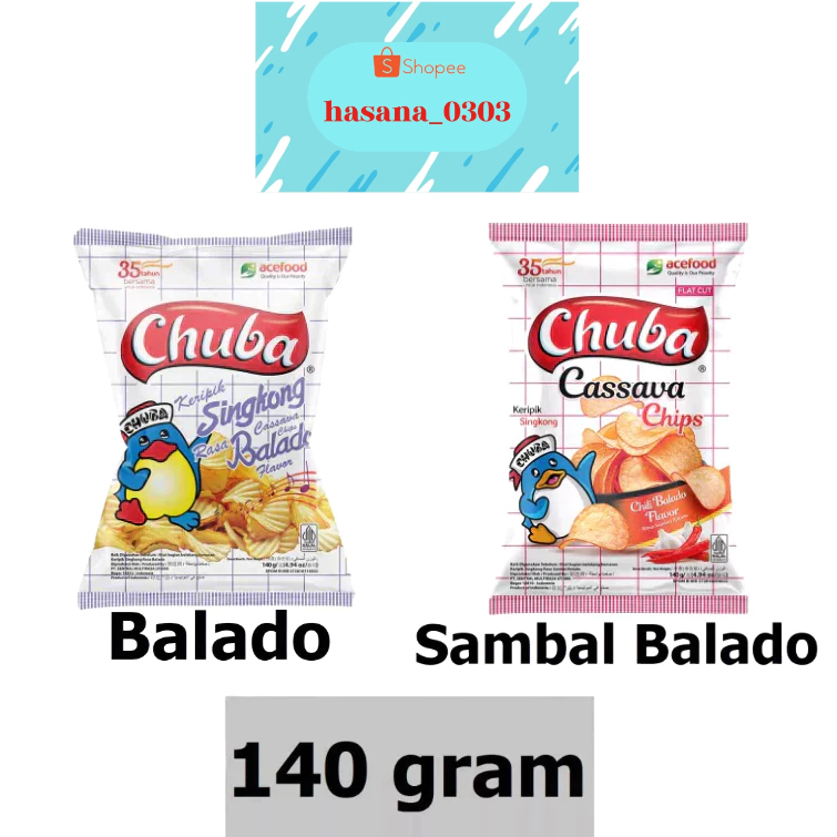 Chuba Cassava Chips 140 g: Balado, Balado Sambal Balado | Shopee Malaysia