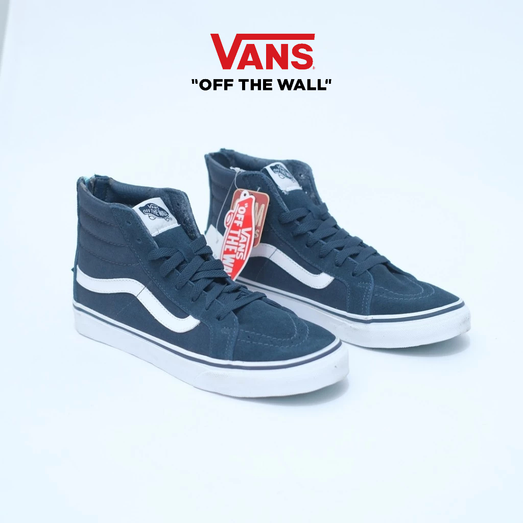 Sk8-hi Slim Zip (Pop) Midnight Navy Original | Shopee Malaysia