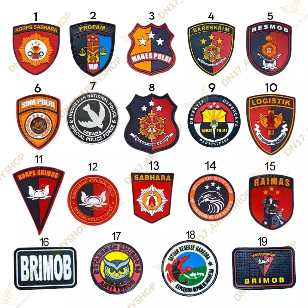 National Police Headquarters Logo Rubber Patch, PROPAM, National Police ...