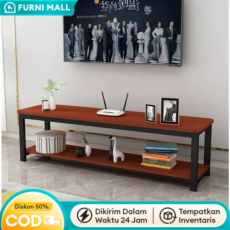 KAYU Large TV Table with Minimalist Wooden TV Shelf Ikea TV Table ...