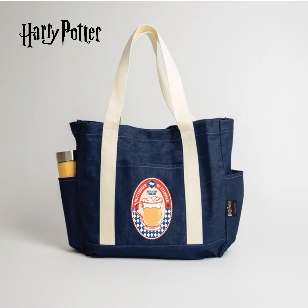 Thesilversky Butterbeer Denim ToteBag | Harry Potter Official | Men's ...