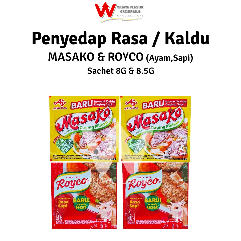 Chicken & Beef Broth Sachet [ROYCO MASAKO] --- 8 grams @PCS | Micin msg ...