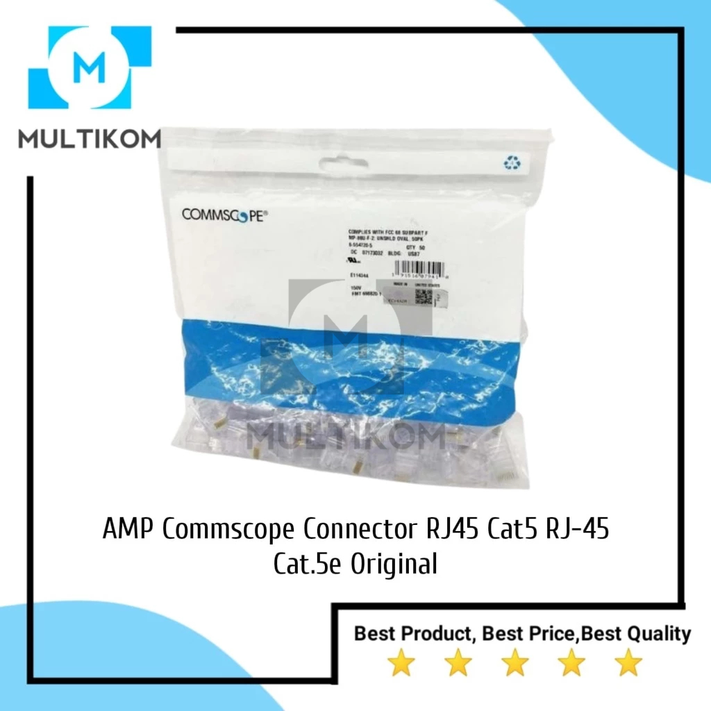 AMP Commscope Connector RJ45 Cat5 RJ-45 Cat.5e Original | Shopee Malaysia