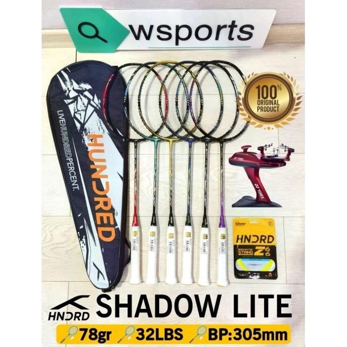 Hundred HNDRD SHADOW LITE 78gr 32LBS Original Badminton Racket | Shopee ...