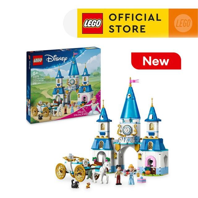 LEGO Disney 43275 Cinderella's Castle & Horse Carriage (596 Pieces ...