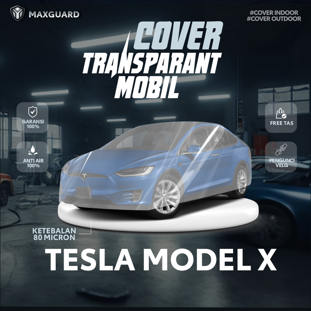 Transparent Tesla Model X Car Cover / Plastic Tesla Model X Car Cover ...