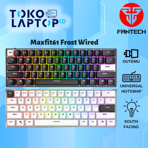 CODE A Fantech MK857 Maxfit61 Frost Wired RGB 60% Mechanical Gaming ...