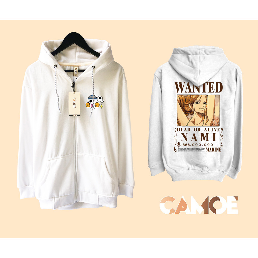 Nami Wanted Poster One piece Nakama Anime Zipper Hoodie Jacket | Shopee ...