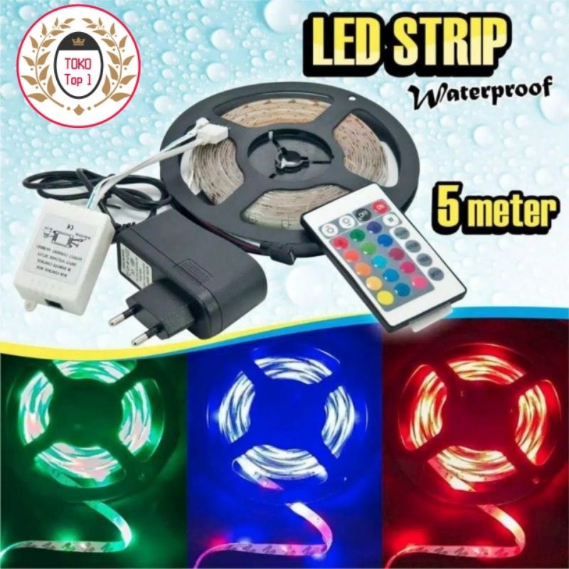 WAREHOUSE CLEANING 5 METER RGB LED STRIP LIGHTS COMPLETE WITH ADAPTER ...