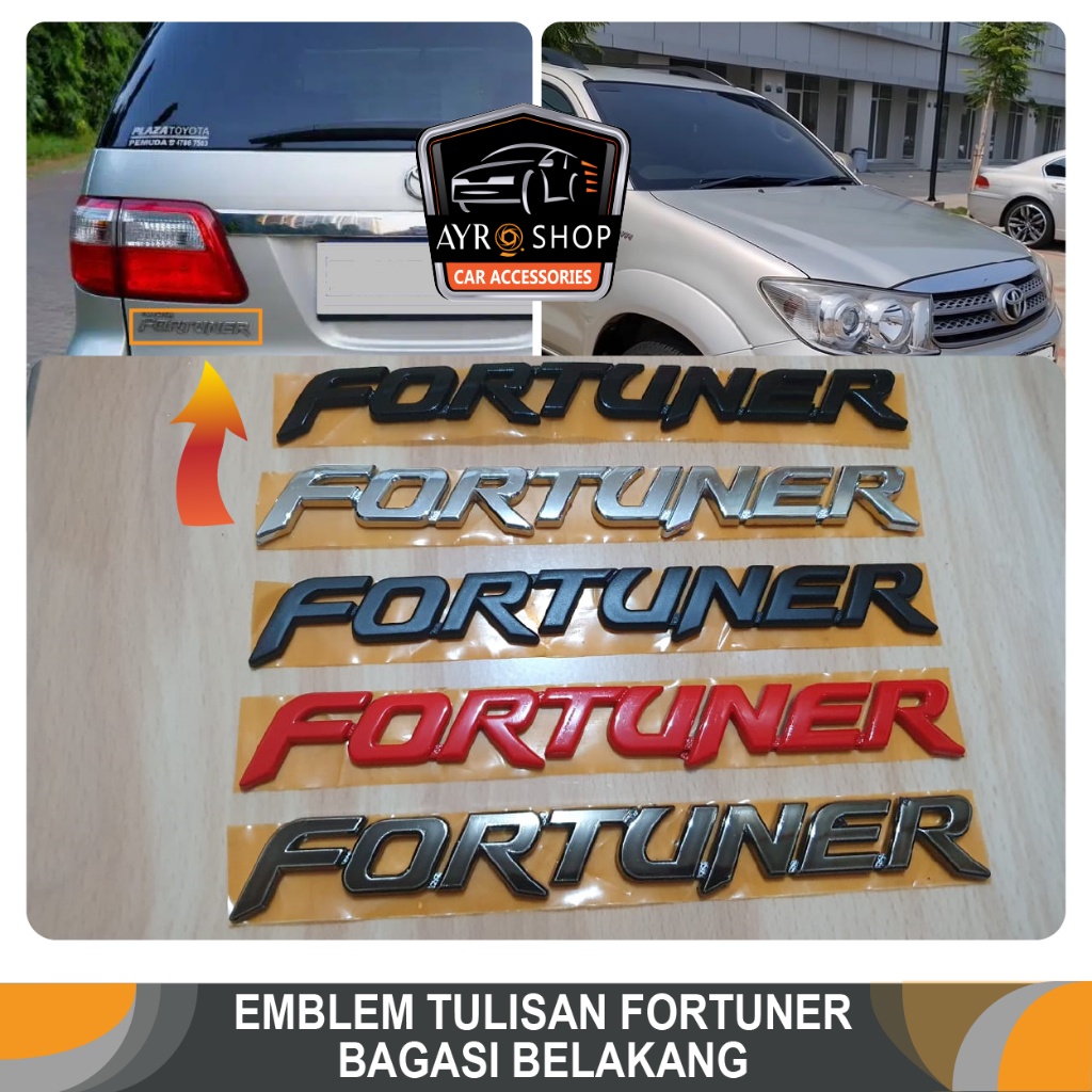 Rear Trunk Fortuner Logo Emblem | Shopee Malaysia