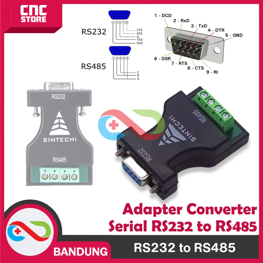 RS232 TO RS485 RS 232 TO RS 485 SERIAL INTERFACE CONVERTER ADAPTER ...
