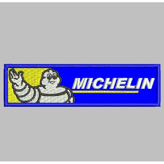 BCP-398 MICHELIN EMBROIDERED PATCH BLUE RACING SPONSOR MASKOT LOGO ...