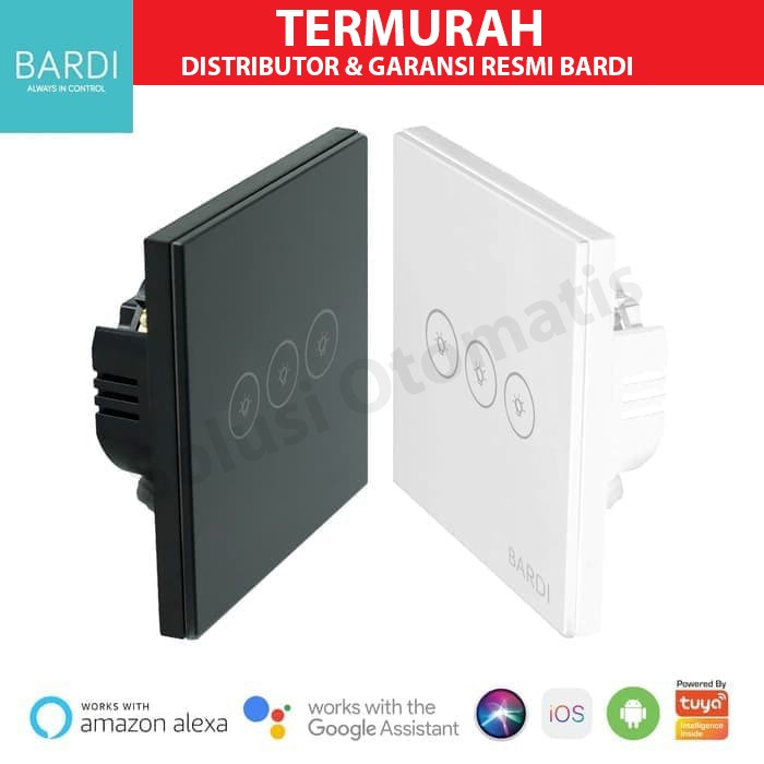 BARDI SMART WALL SWITCH TOUCH 3 GANG EU WIFI WIRELESS IOT AUTOMATION ...