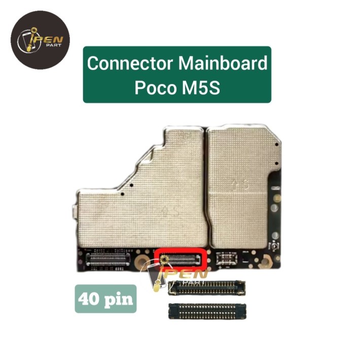 MESIN Original Poco M5S Mainboard Connector Socket Flex Connector Flexible on the Machine ...
