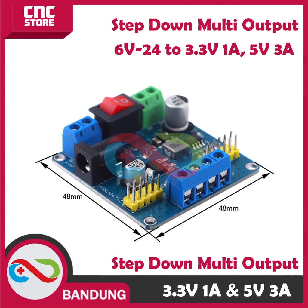 Maya MULTY OUTPUT MODULE 6V-24 TO 3.3V 1A AND 5V 3A STEP DOWN MEMORY POWER SUPPLY | Shopee Malaysia