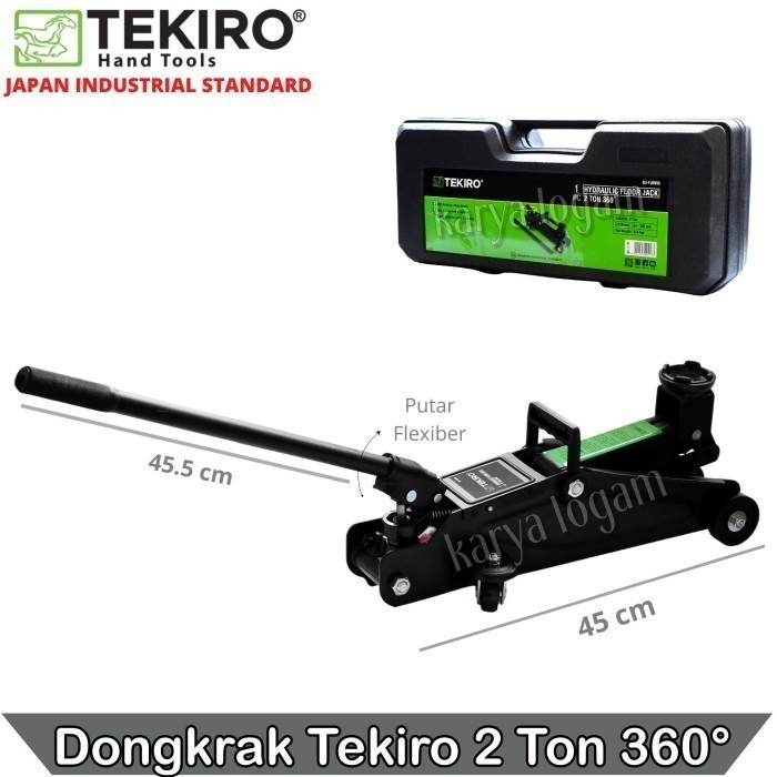 Crocodile jack 2 ton swivel 360 black tekiro hydraulic floor jack ...