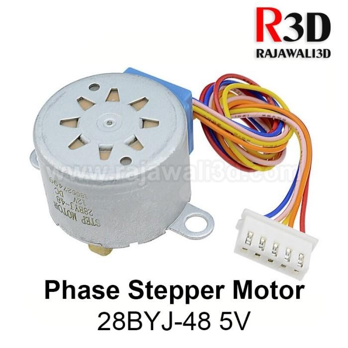 Stepper Motor 5v 4 Phase 5 Wire 28BYJ-48 5V Gear Step DC Motor | Shopee ...