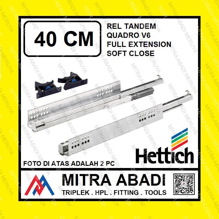Top Drawer Rail Tandem Hettich Quadro V6 40 cm Full Extension ...