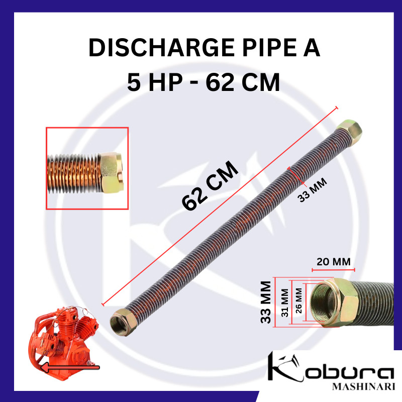 HP Discharge Pipe A 5 62 CMhp Copper Pipe Air Compressor 5 Compressor ...