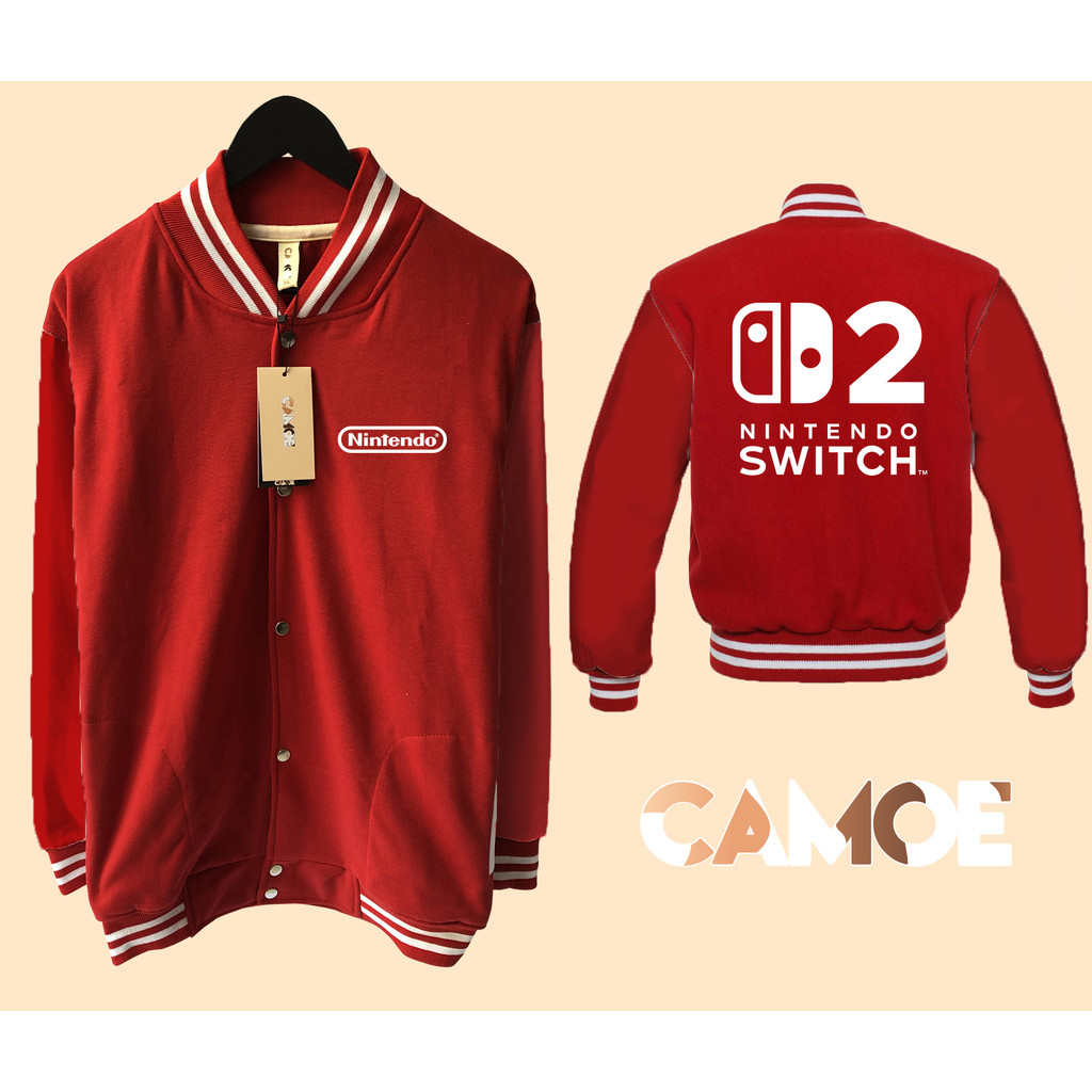 Nintendo Switch 2 Logo Varsity Baseball Jacket | Shopee Malaysia