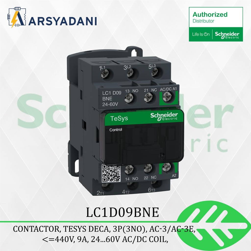 LC1D09BNE - TeSys contactor-3P-AC3- 440V 9A - 2 | Shopee Malaysia