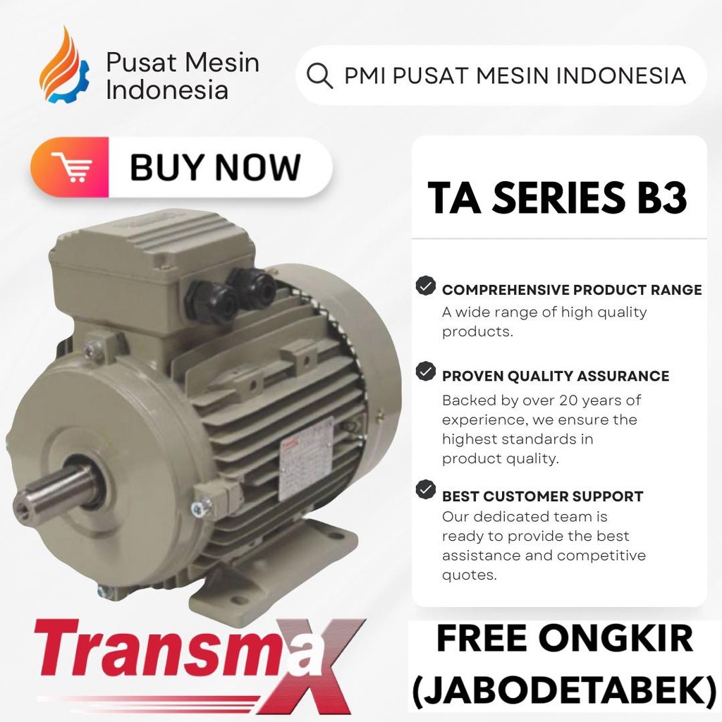 MESIN ELEKTRO DYNAMO MOTOR TA 2P 1.5KW 2HP 3PHASE 380V B3/ ELEKTRO ...