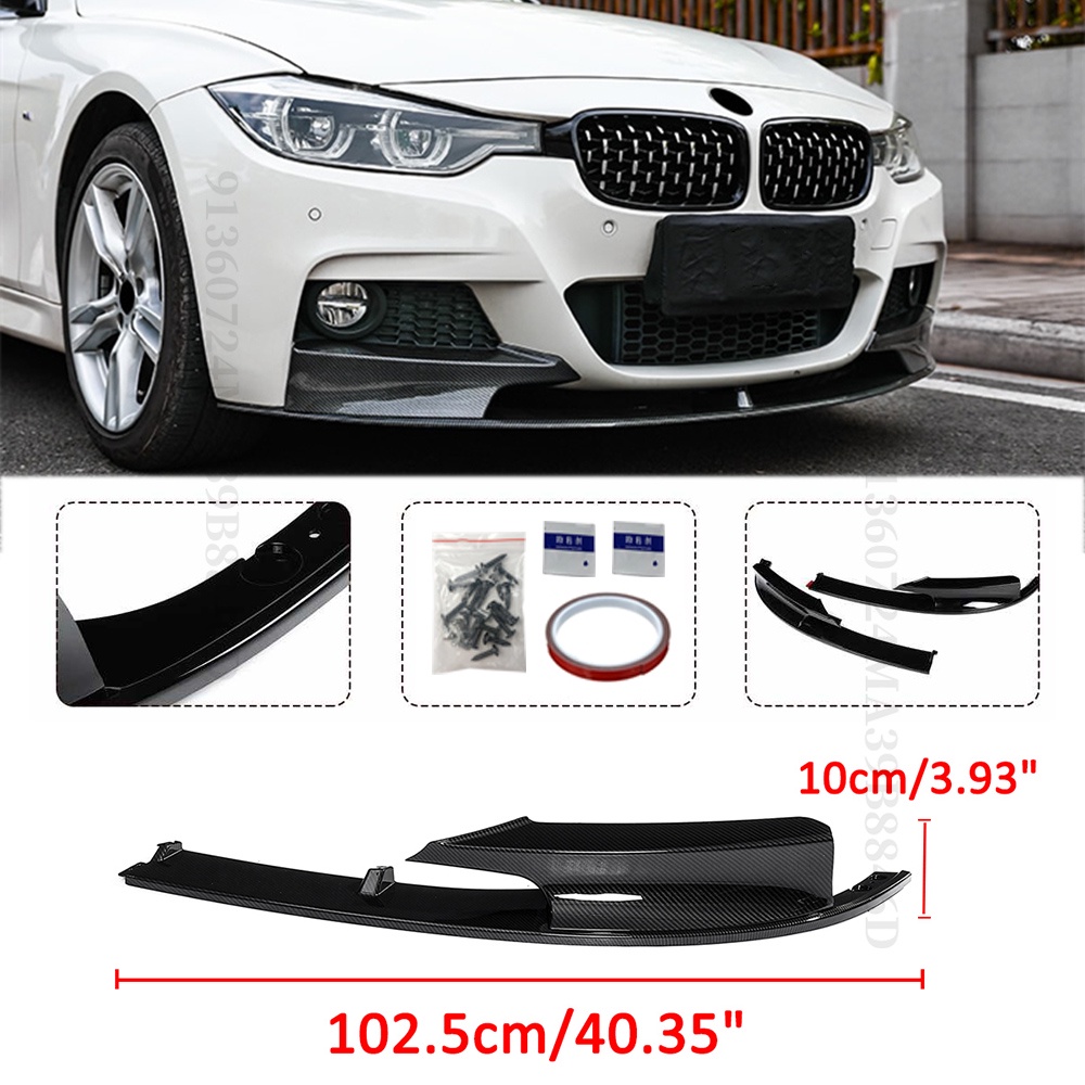 M Style Front Bumper Lip Guard Cover Chin Deflector Refit For BMW 3 F30 ...