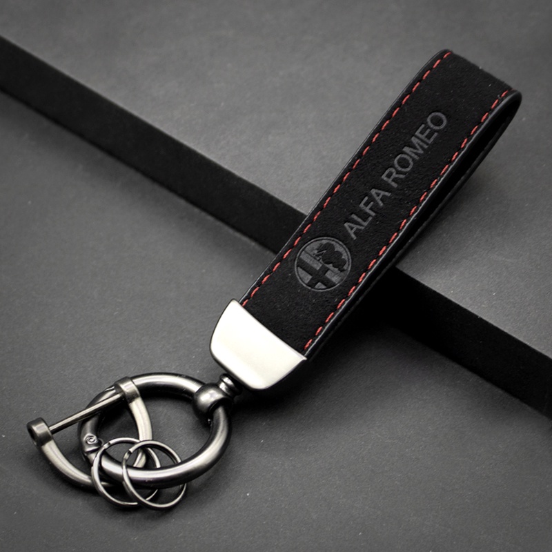 1pcs Black Leather Car Keychain Car Logo Key Buckle Key Accessories for ...