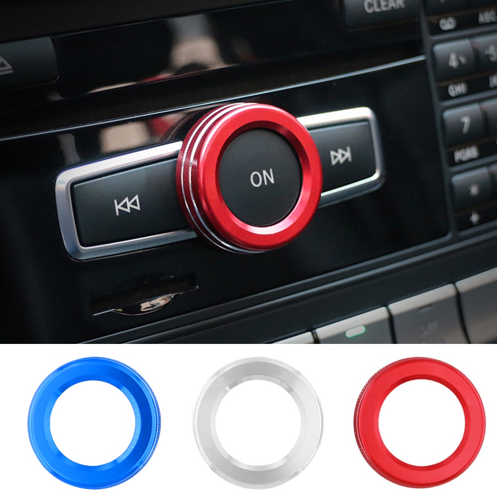 Car Volume Knob Decoration Ring Sticker For Mercedes Benz A B Class GLK ...