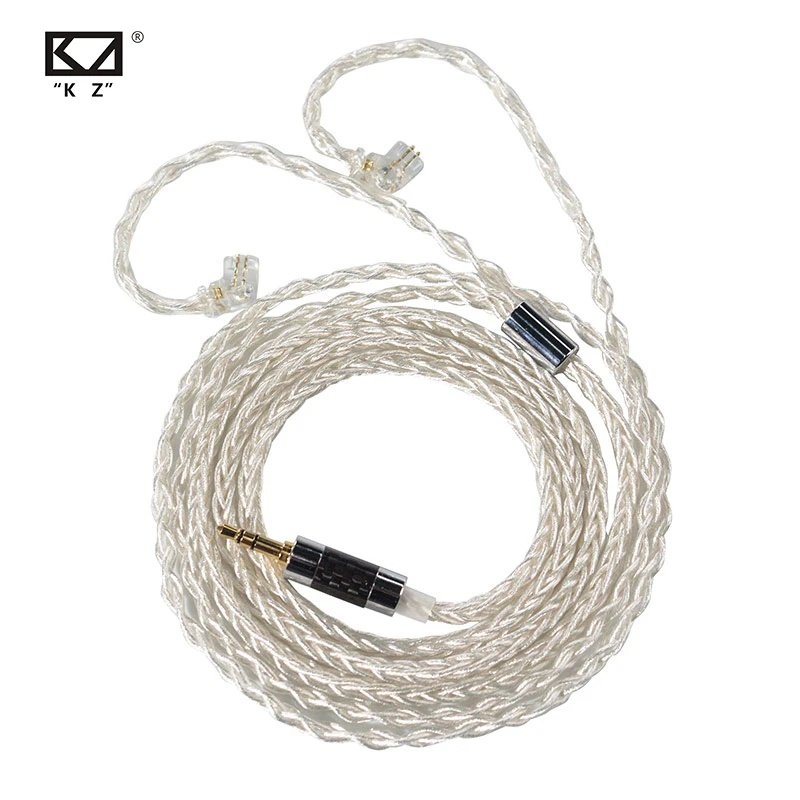 KZ Headset Cable 8 Core Silver Plated Upgrade Wire Thickened Earphone ...