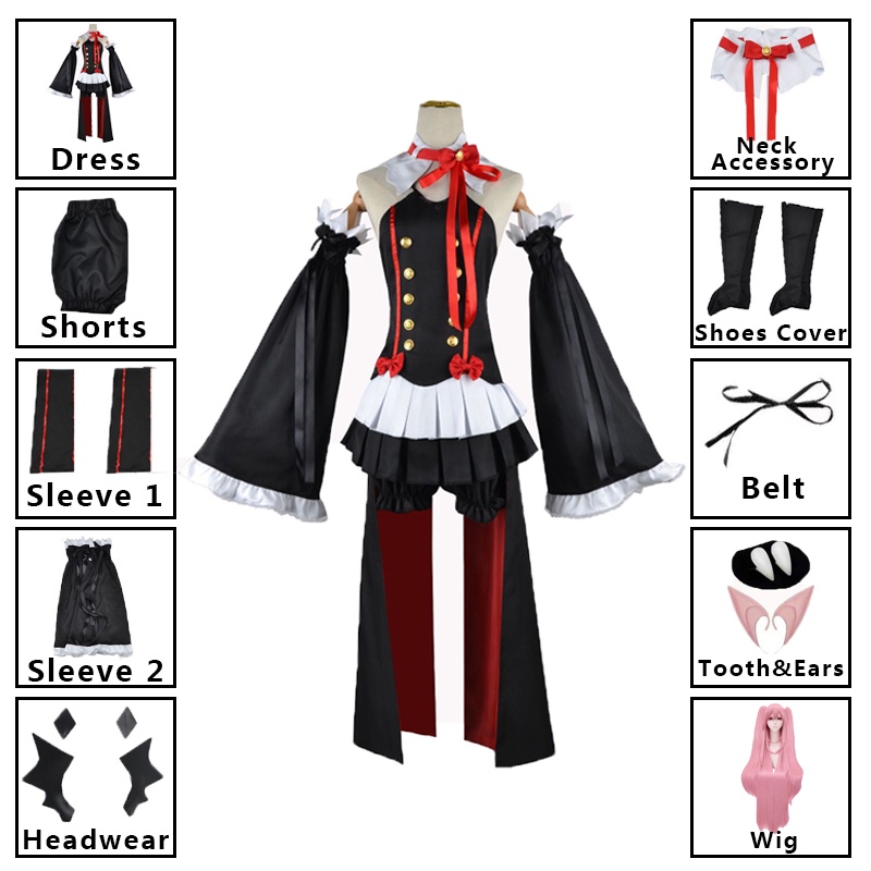 Anime Seraph of The End Owari No Seraph Krul Tepes Cosplay Costume ...