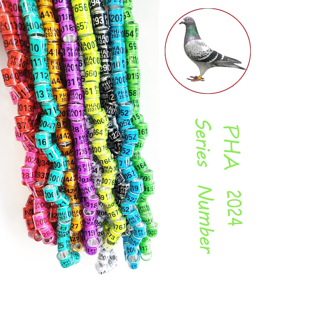 50 Pcs/10 PC PHA Pigeon Foot Rings 2024 PHA Pigeons ring 10 Colors 8mm ...