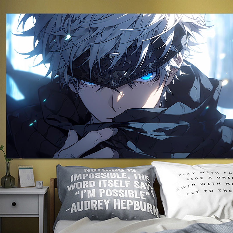 [100 * 70cm] Gojo Go Poster Spell Fighting Anime Merchandise Two ...