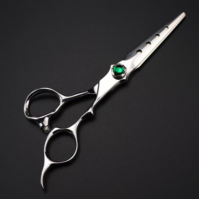6inch Barber Scissors Professional High Quality Silver Flat Teeth ...