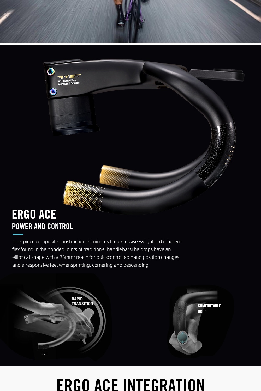 Ready Stock! 2023 RYET Ergo Ace Full Internal Cable Routing Road ...
