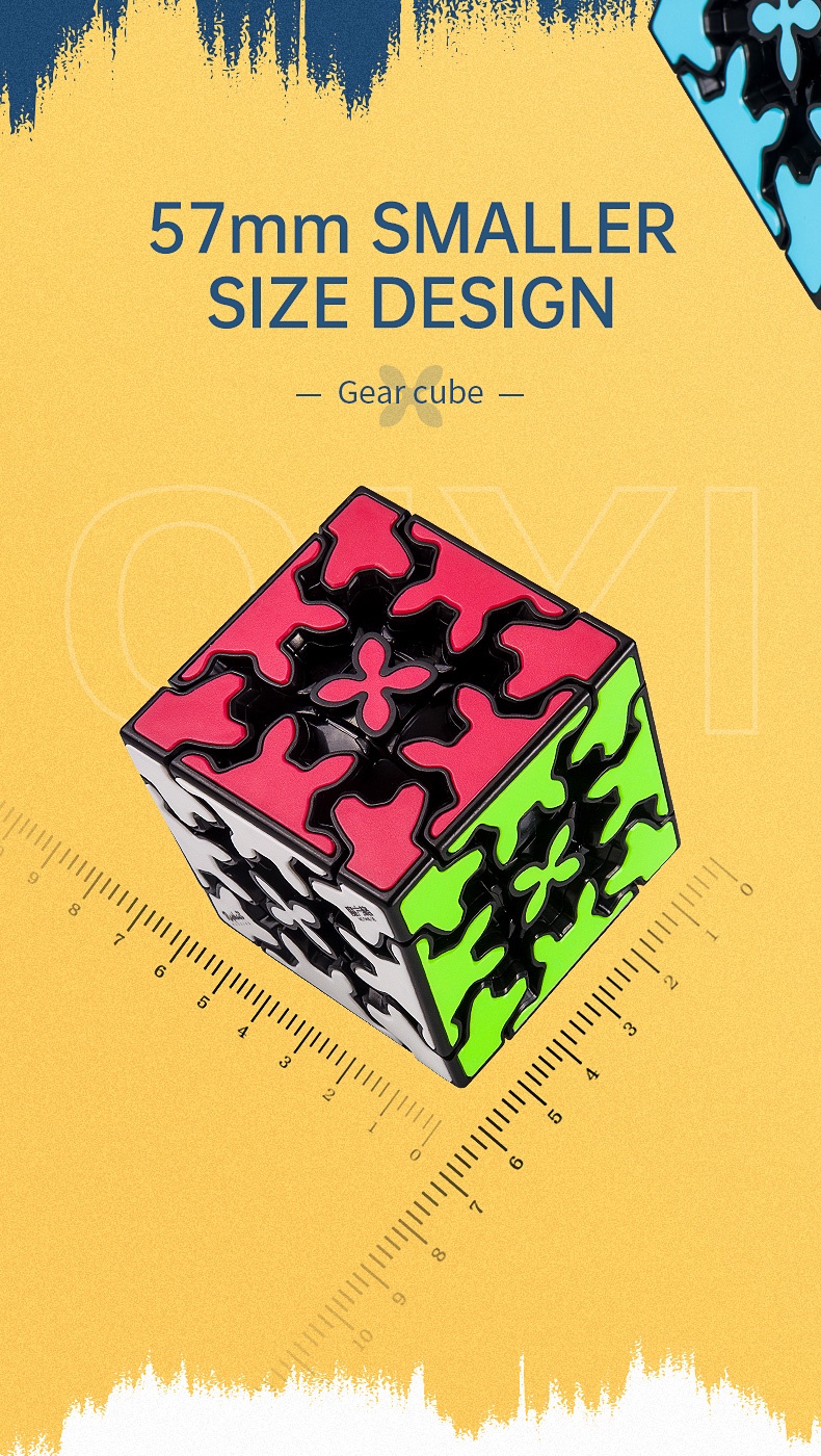 Magic Cube Professional Gear Rubix Cube 3x3x3 Gear Cube 3x3 Pyramid ...