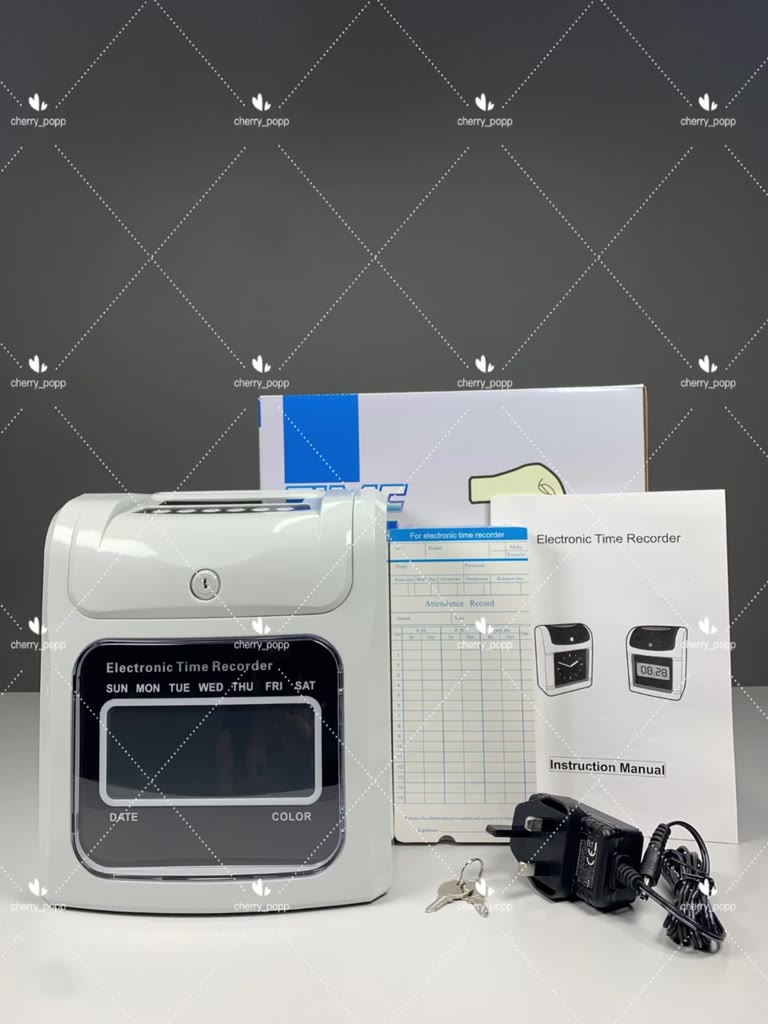 Punch Card Machine Time Recorder Time Attendance Mesin Punch Kad (Free ...