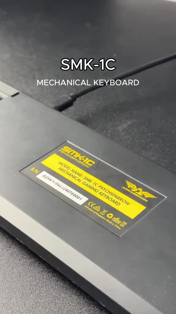 Armaggeddon SMK 1C Low Profile 61 Key Mechanical Hotswappable Gaming ...