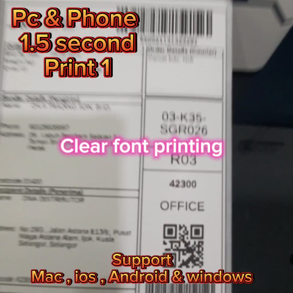 C100 - Waybill Label A6 Thermal Printer Bluetooth Shipping Waybil Awb ...