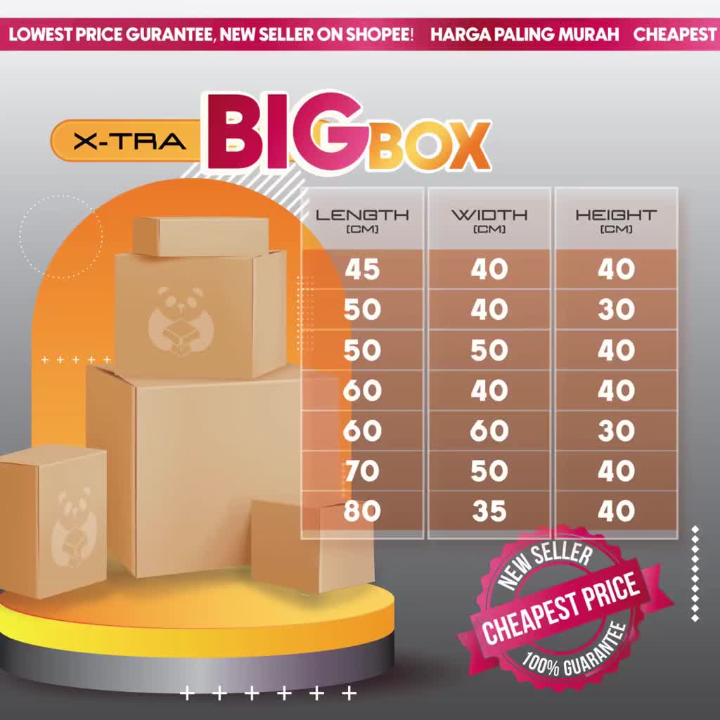PANDABOX Kotak Besar Big Carton Box Packaging Box Paper Box Big Box ...