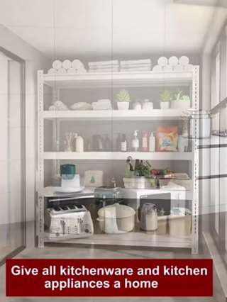 3-6 Tier Metal Boltless Rack Home kitchen Store Storage Rack Warehouse ...